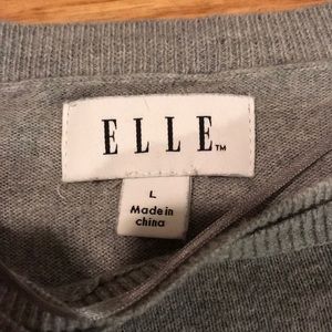 Elle | Sweaters | Elle Gray French Graphic 3d Lettering Sweater | Poshmark